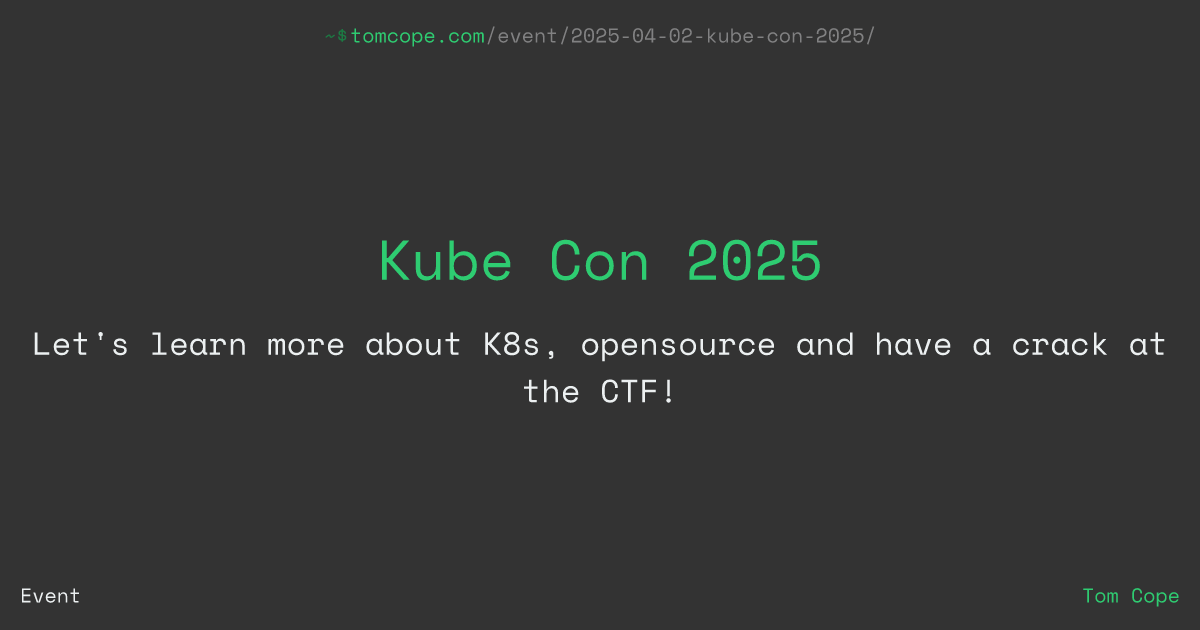 Kube Con 2025 | Tom Cope